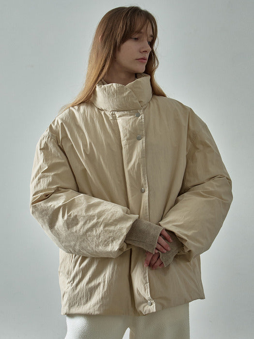 Volume Puffer Goose Down Padding - Beige – ETA SEOUL